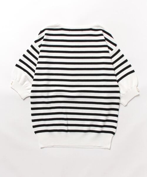 INTERPLANET（インタープラネット）の「総針パール5分袖プルオーバー（ニット/セーター）」 - WEAR