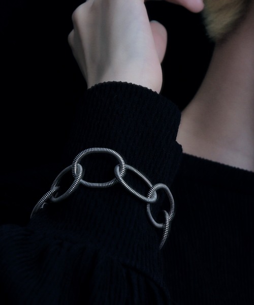 【YArKA/ヤーカ】narrow coil oval parts bracelet [bnel] / コイルパーツブレスレット（ブレスレット ...