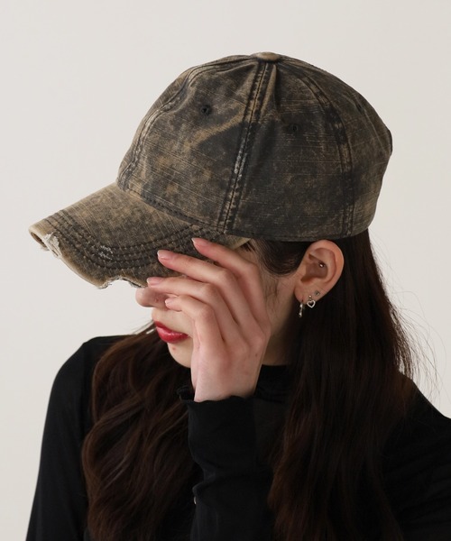 【セール】Cotton Damaged Cap/コットンダメージキャップ クラッシュ加工キャップ（キャップ）｜ROOPTOKYO（ループ ...