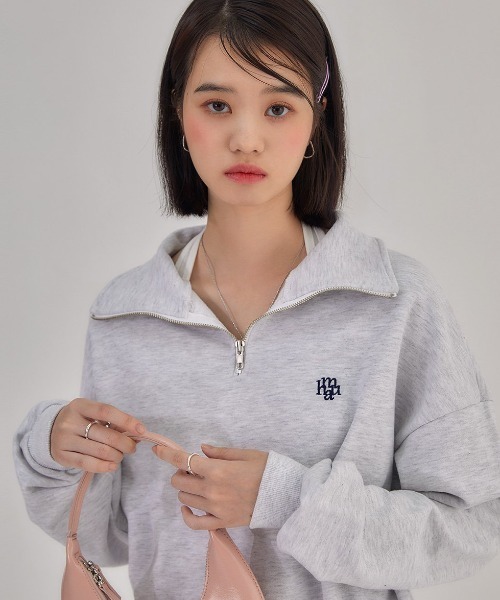 A'GEM/9 × .kom 『muah muah/ムーアムーア』 LOGO POINT NAPPING ZIPUP MTM/ロゴポイント裏 ...