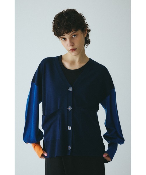 Bicolor knit cardigan バイカラーニットカーディガン（カーディガン/ボレロ）｜HeRIN.CYE（ヘリンドットサイ）の ...