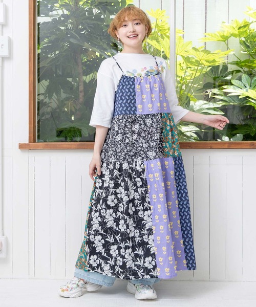 152642：ストライプ切替キャミワンピース（ワンピース）｜ScoLar（スカラー）のファッション通販 - ZOZOTOWN