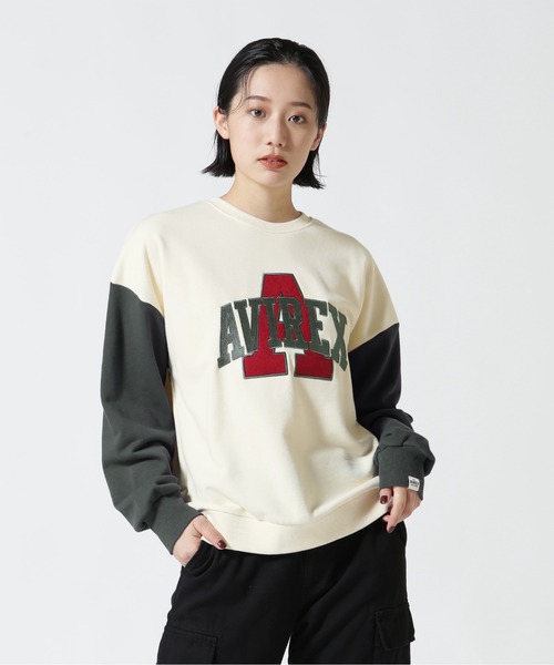 AVIREX（アヴィレックス）の「C/LOGO WAPPEN SWEAT PULLOVER/ロゴワッペンスウェットプルオーバー（スウェット）」 - WEAR