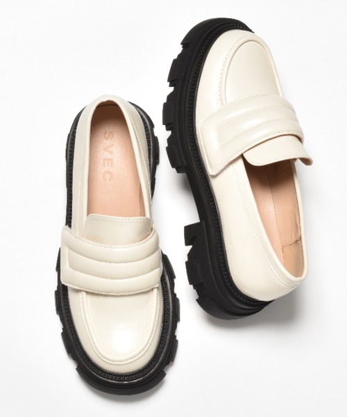 SVEC（シュベック）の「チャンキーソール ベルクロ コインローファー（ローファー）」 - WEAR