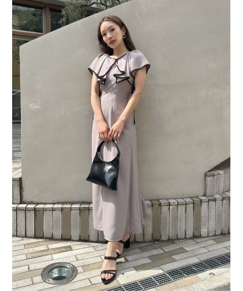 SNIDEL（スナイデル）の「【WEB限定サイズあり】ラッフルボレロパイピングワンピース（ワンピース）」 - WEAR