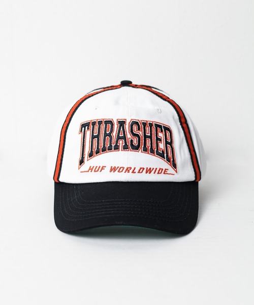 THRASHER（スラッシャー）の「/HUF × THRASHER/THRASHER Center Field Snapback Cap ...
