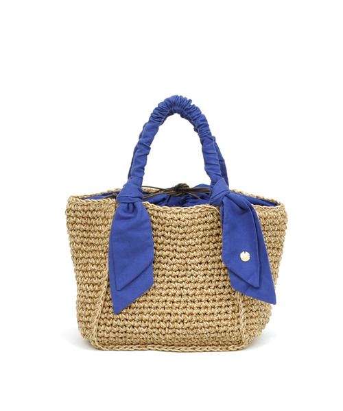 cache cache（カシュ カシュ）の「カシュカシュ cachecache / 下がりリボンペーパー手編みトート（かごバッグ）」 - WEAR