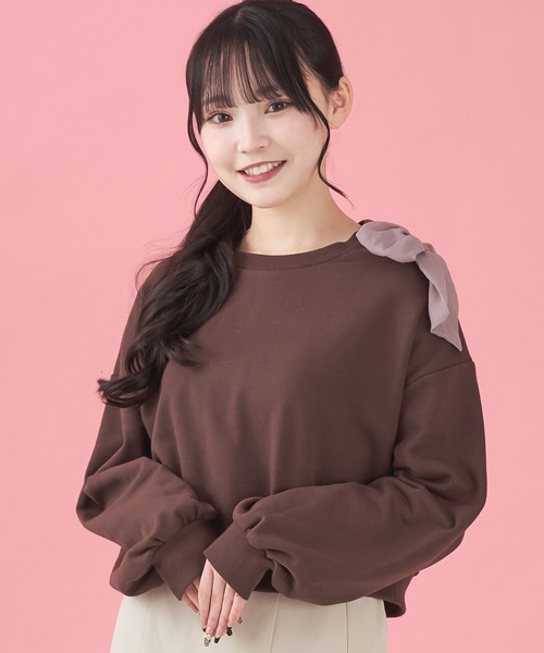 shrita（シュリータ）の「【shrita】ワンショルリボンスウェット（スウェット）」 - WEAR