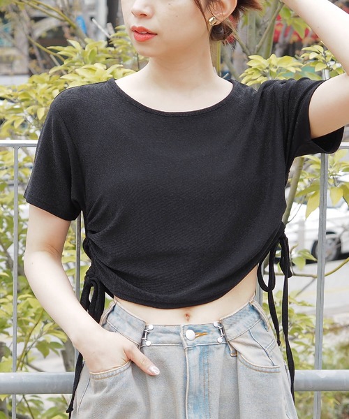 tiptop（ティップトップ）の「脇ドロストラメTシャツ（Tシャツ/カットソー）」 - WEAR