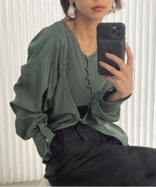AMERI（アメリ）の「BUSTIER LAYERED SHIRT（シャツ/ブラウス）」 - WEAR