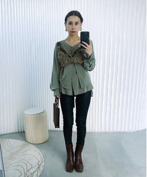 AMERI（アメリ）の「BUSTIER LAYERED SHIRT（シャツ/ブラウス）」 - WEAR