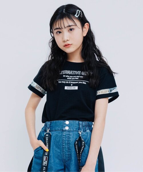 ALGY（アルジー）の「シースルーロゴスリーブT（Tシャツ/カットソー）」 - WEAR