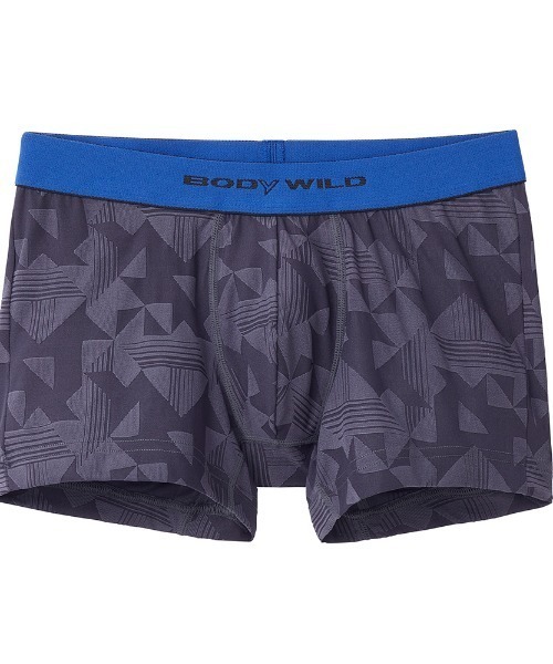 Body Wild（ボディーワイルド）の「bodywildボディワイルド ボクサーパンツ ナイロンジャカード 前とじ ジオメトリック柄（ボクサーパンツ）」 Wear 