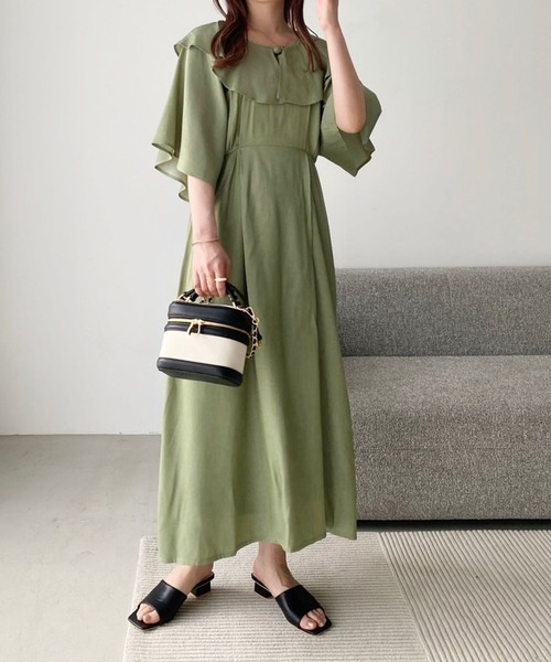 Heather（ヘザー）の「骨格ナチュラル/襟フリルワンピース 198193（ワンピース）」 - WEAR