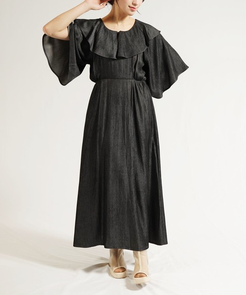 Heather（ヘザー）の「骨格ナチュラル/襟フリルワンピース 198193（ワンピース）」 - WEAR