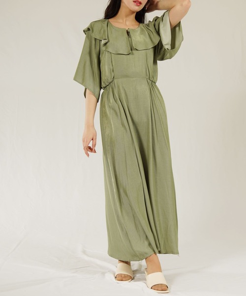 Heather（ヘザー）の「骨格ナチュラル/襟フリルワンピース 198193（ワンピース）」 - WEAR