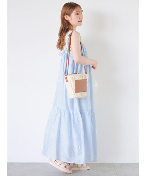 【セール】シアーチェックティアードキャミワンピース（ワンピース）｜ehka sopo（エヘカソポ）のファッション通販 - ZOZOTOWN