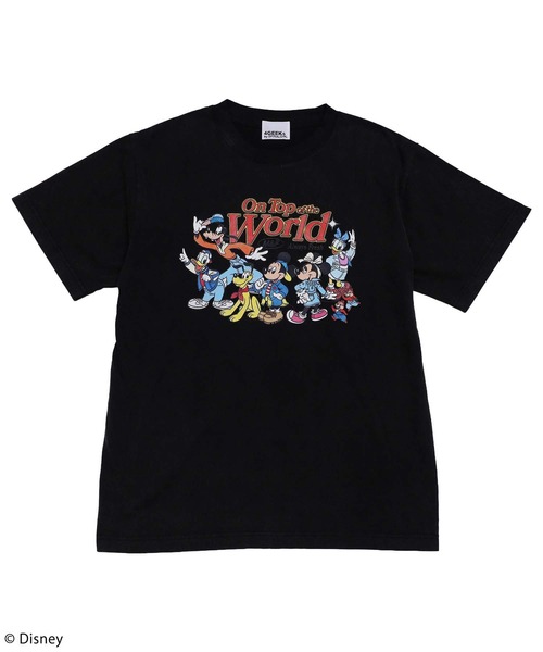 【Disney/ディズニー/ミッキー&フレンズ】ヴィンテージ風ピグメントTシャツ