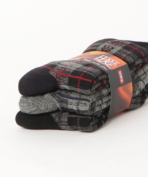EDWIN（エドウィン）の「【EDWIN】BODY FIRE「暖」メンズ・クルーソックス 3足組み（ソックス/靴下）」 - WEAR