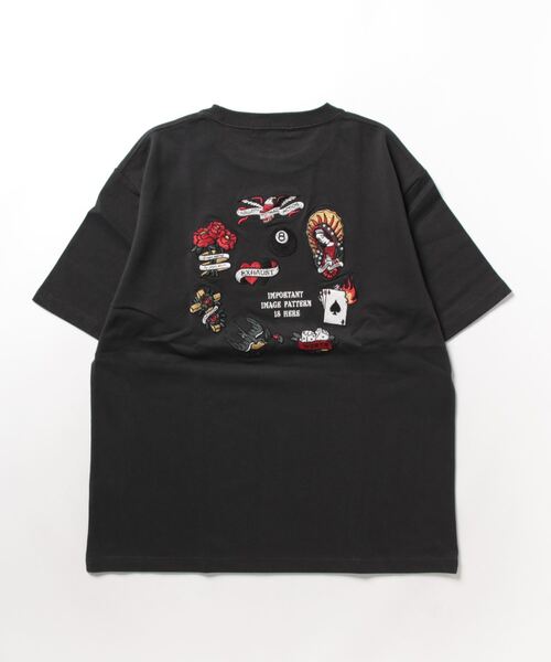 BACK NUMBER（バックナンバー）の「【BACK NUMBER】刺繍プリント半袖Tシャツ（Tシャツ/カットソー）」 - WEAR