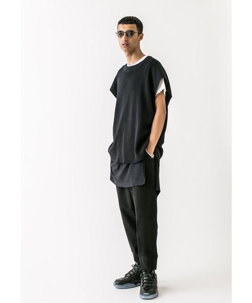 CALUX（キャラクス）の「＜CALUX × monkey time＞ WAFFLE MASCLE SLEEVE/ノースリーブ（Tシャツ ...