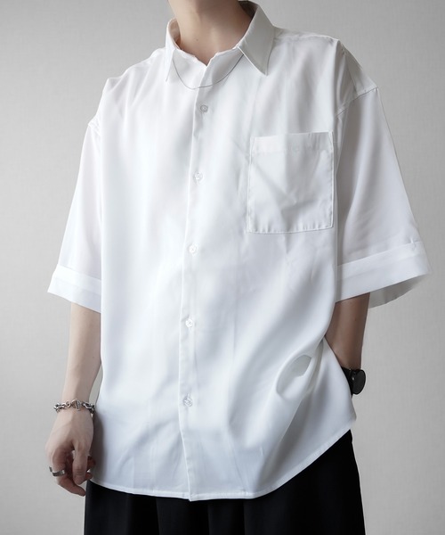 eftyus（エフティウス）の「【インフルエンサー翔 × ADMIX/ATELIER SAB MEN】トロミ 袖ターンバック / ルーズシャツ（シャツ/ブラウス）」 - WEAR