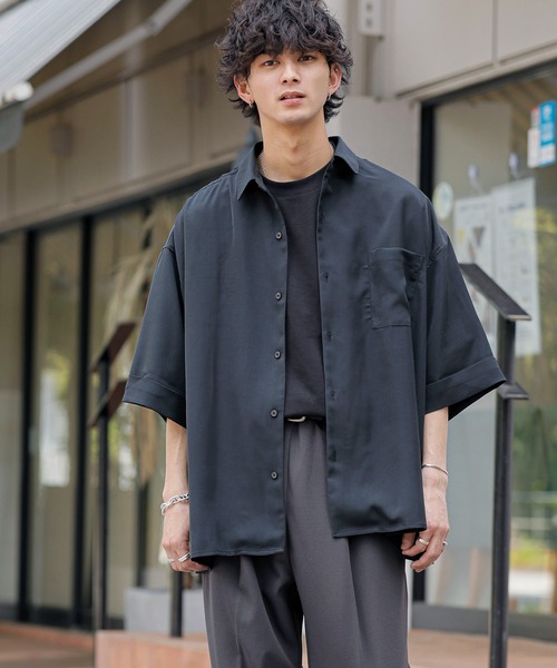 eftyus（エフティウス）の「【インフルエンサー翔 × ADMIX/ATELIER SAB MEN】トロミ 袖ターンバック / ルーズシャツ ...