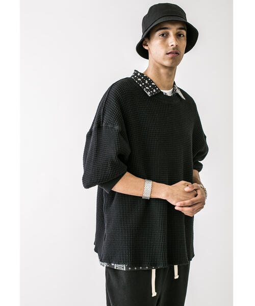 CALUX（キャラクス）の「＜CALUX × monkey time＞ HEAVY WAFFLE HALF SLEEVE TEE/サーマル（T ...