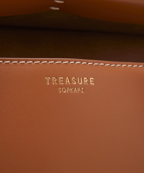 TREASURE TOPKAPI（トレジャートプカピ）の「【TREASURE TOPKAPI/トプカピ トレジャー】 スムースレザー フラップ ショルダー付き トートバッグ（トートバッグ ...