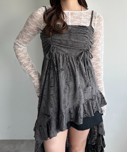 apres jour mignon（アプレジュールミニョン）の「ドロストフリルキャミチュニック【ZOZOTOWN限定アイテム】（キャミソール）」 - WEAR