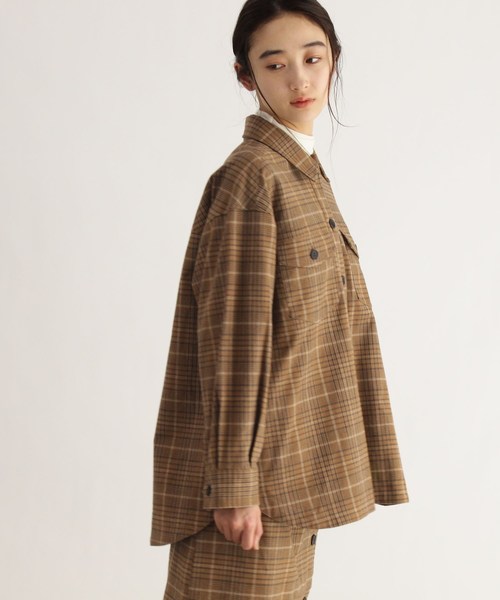 OZOC（オゾック）の「 [洗える]チェック柄CPOジャケット（ミリタリージャケット）」 - WEAR