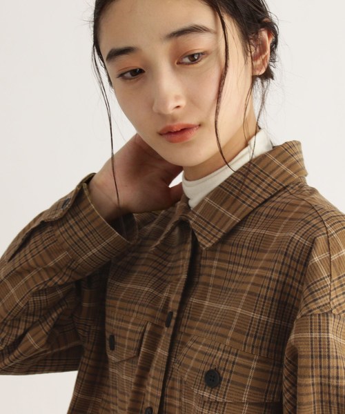 OZOC（オゾック）の「 [洗える]チェック柄CPOジャケット（ミリタリージャケット）」 - WEAR