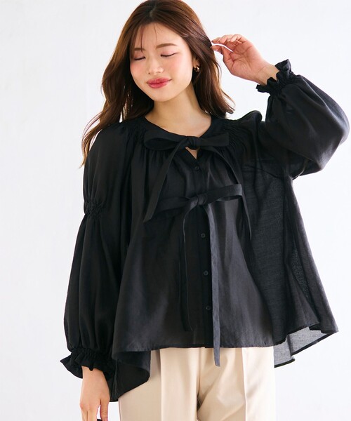 Feroux（フェルゥ）の「ダブルリボンシアー ブラウス（シャツ/ブラウス）」 - WEAR