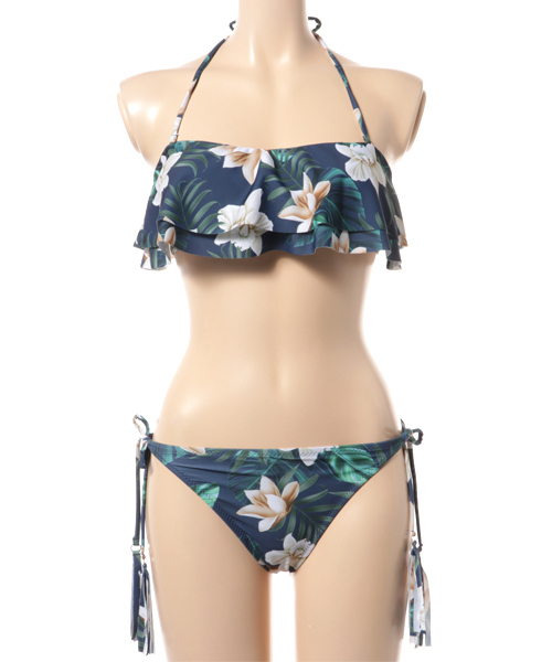 Defilious（デフィリアス）の「Defilious |花柄フレアバンドゥビキニ 水着【9Mサイズ】（水着）」 - WEAR