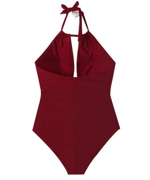 BALIBIKI（バリビキ）の「レディース水着 ホルターネックシャーリングオールインワンモノキニ（水着）」 - WEAR