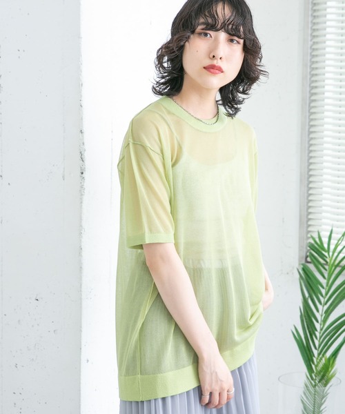 KBF（ケイビーエフ）の「シアーニットTEE（ニット/セーター）」 - WEAR