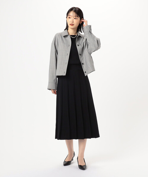 COMME CA ISM（コムサイズム）の「ポリエステルレーヨン グレンチェック ショートブルゾン / セットアップ対応（ブルゾン）」 - WEAR