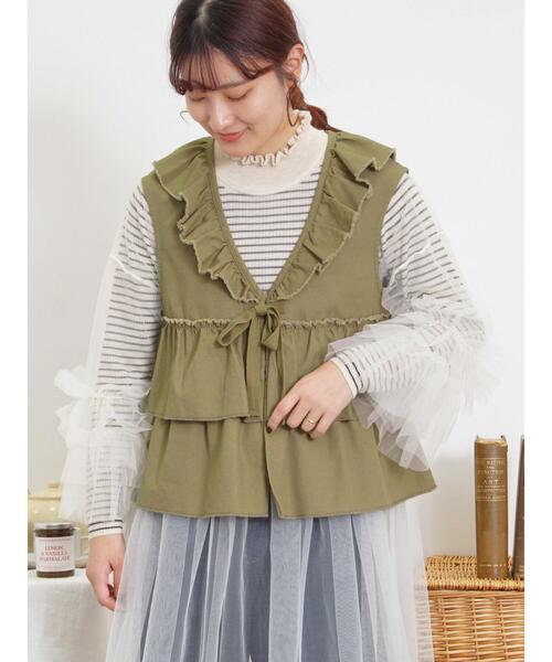 Samansa Mos2（サマンサ モスモス）の「 フリルティアードベスト（ベスト）」 - WEAR