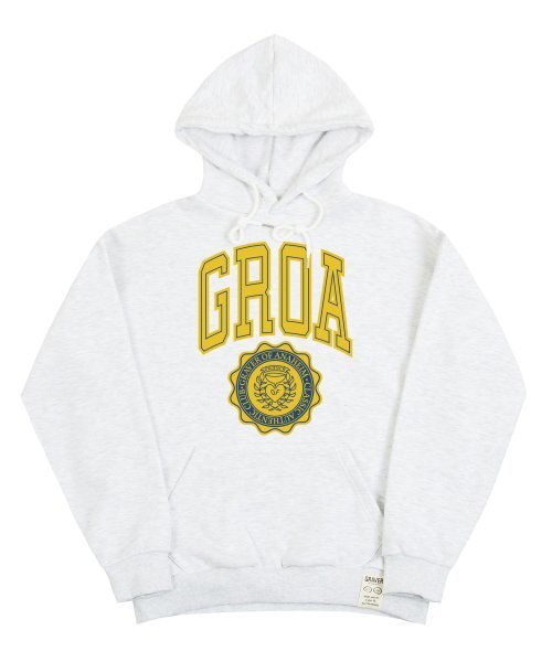 【セール】[UNISEX] GROA Logo Classic Heart Hoodie_Melange White（パーカー）｜GRAVER ...