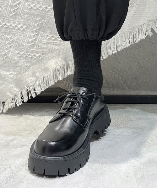 【セール】【OKUOKU 0909】フェイクレザー レースアップシューズ oku-shoes-668808106157-75（ドレスシューズ ...