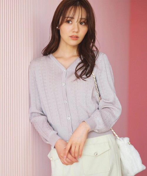 Feroux（フェルゥ）の「【洗える】ビジューボタン カーディガン（カーディガン/ボレロ）」 - WEAR