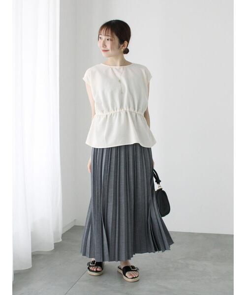Te chichi TERRASSE（テチチテラス）の「麻調プリーツスカート（スカート）」 - WEAR