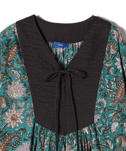 SHIPS（シップス）の「Fanaka:〈手洗い可能〉ブロック プリント ワンピース（ワンピース）」 - WEAR