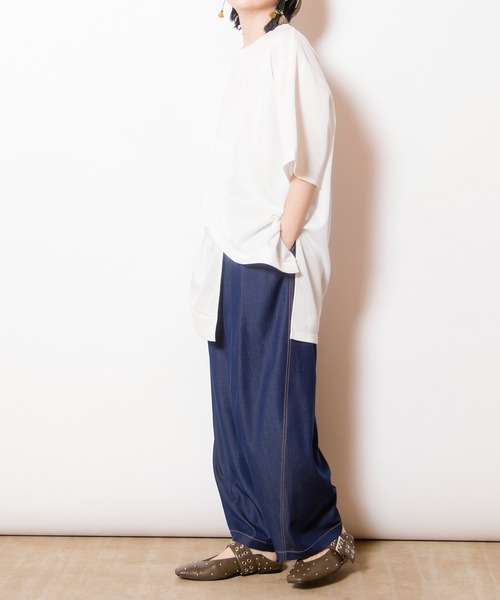 オズモーシス（OSMOSIS）/ポリエステルデニムタックパンツ セール】ポリエステルデニムタックパンツ（その他パンツ）｜OSMOSIS