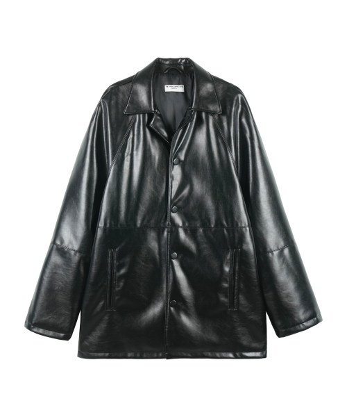 Faux leather raglan coat（チェスターコート）｜GUVO（グボ）のファッション通販 - ZOZOTOWN