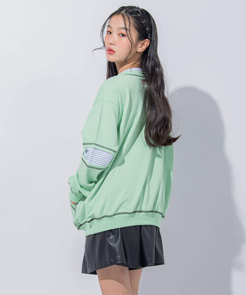 ZIDDY（ジディ）の「ボーダードッキングトレーナー(130~160cm)（スウェット）」 - WEAR