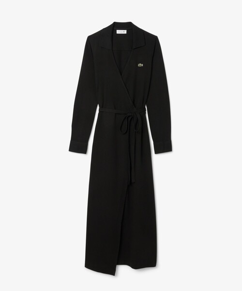 セール】ポロシャツディテールラップドレス（シャツワンピース