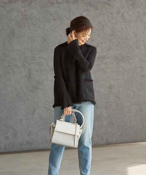 INED（イネド）の「【INED×三尋木奈保コラボ】今どき上品ツイードベスト（ベスト）」 - WEAR