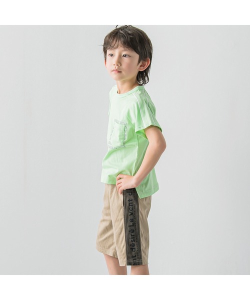 BeBe（ベベ）の「BeBe/【接触冷感】胸ポケット付きラグランスリーブTシャツ(90~150cm)（Tシャツ/カットソー）」 - WEAR