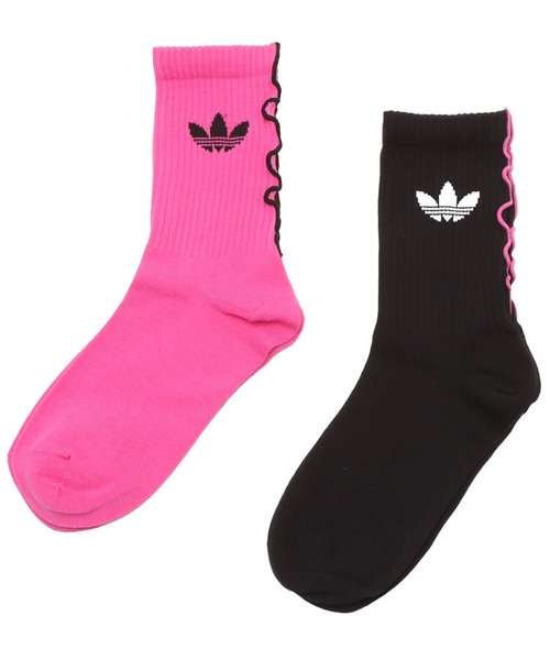 adidas（アディダス）の「adidas RUFFLE CREW SOCKS 2 PAIRS / アディダス ラフル クルー ソックス 2 ...